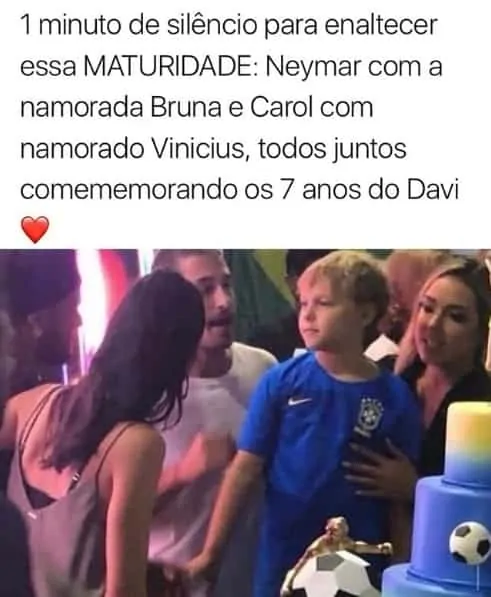 Foto do filho de Neymar com pai, mãe, madrasta e padrasto juntos viraliza