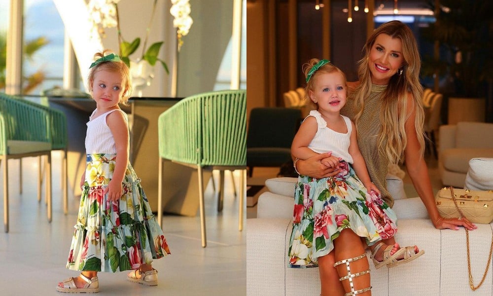 Bebê de Roberto Justus posa no novo apartamento em Miami Bebê de Roberto Justus posa no novo apartamento em Miami
