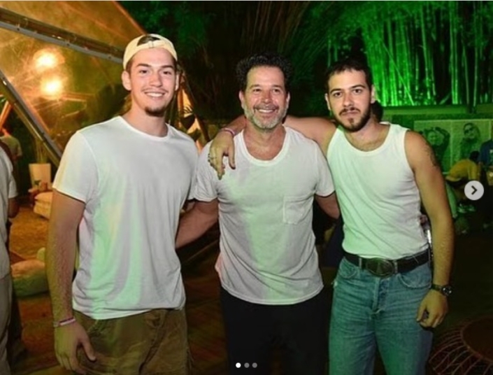 Murilo Benício surge com filhos com Giovanna e Negrini: "iguais"