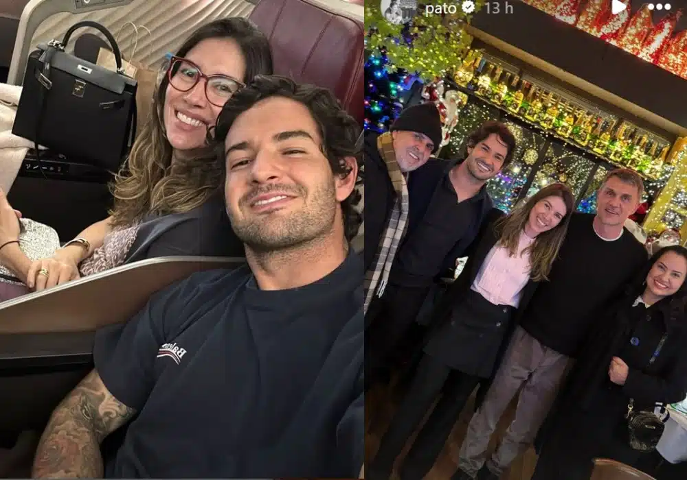 Na Itália, Alexandre Pato e Rebeca exibem seu bebê e muito luxo