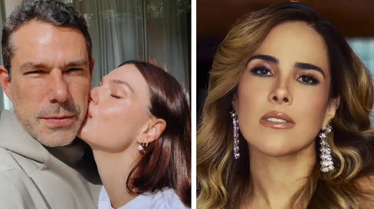 Isis Valverde posa com Buaiz e filho de Wanessa em jantar