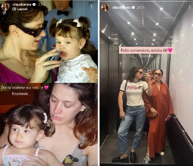 Claudia Raia e Celulari celebram o aniversário da filha