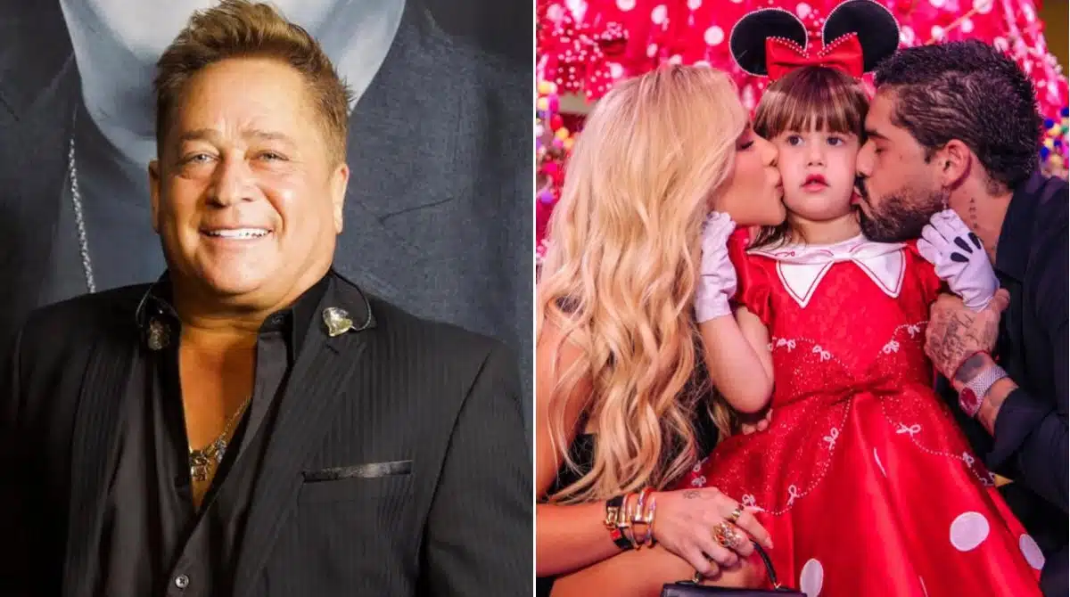 Leonardo posa com a neta e fala, após não ir na festa