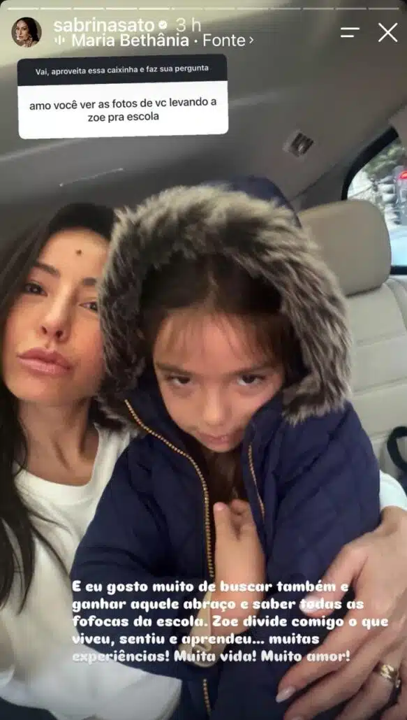 Sabrina Sato mostra filha e fala de diferenças com o marido