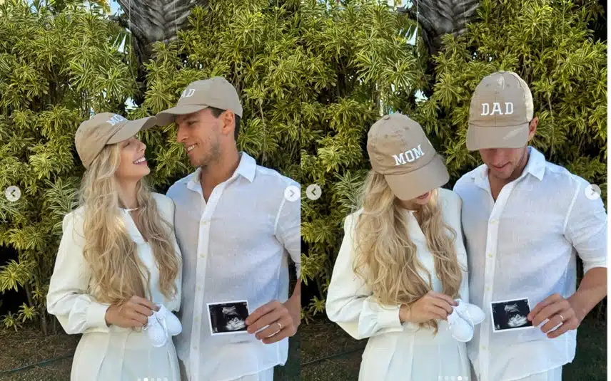 Ex de Karina Bacchi exibe ultrassom e diz se bebê é menino ou menina
